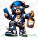Hip Hop Teddy Bear Graffiti Cartoon Valentine Dready Bear Digital ...