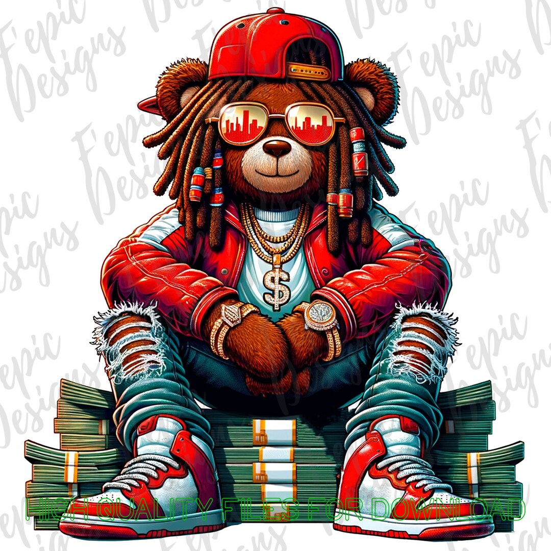 Hip Hop Teddy Bear Graffiti Cartoon - City Dready Bear Digital Download ...