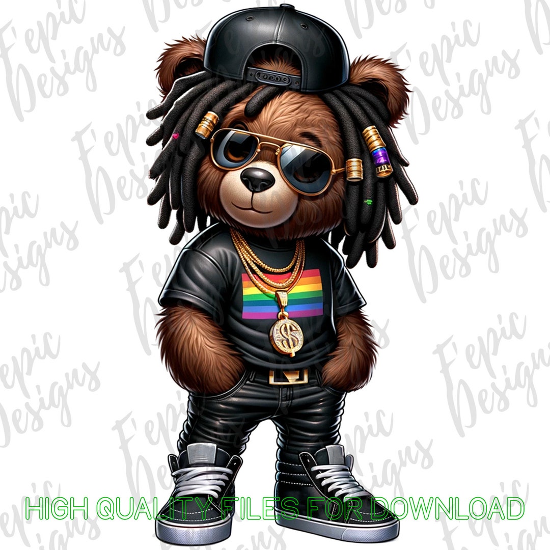 Gay Pride Hip Hop Teddy Bear: PNG, JPG (digital Download) - Etsy