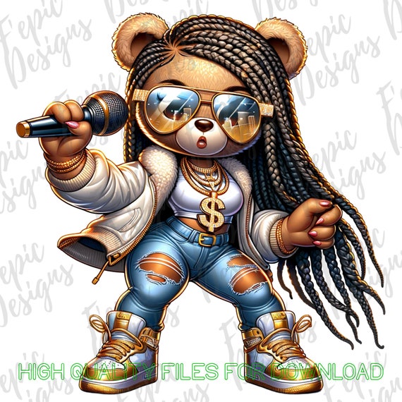 Cartoon Rapper Hip Hop Graffiti Graffiti Boy Rapper Stock
