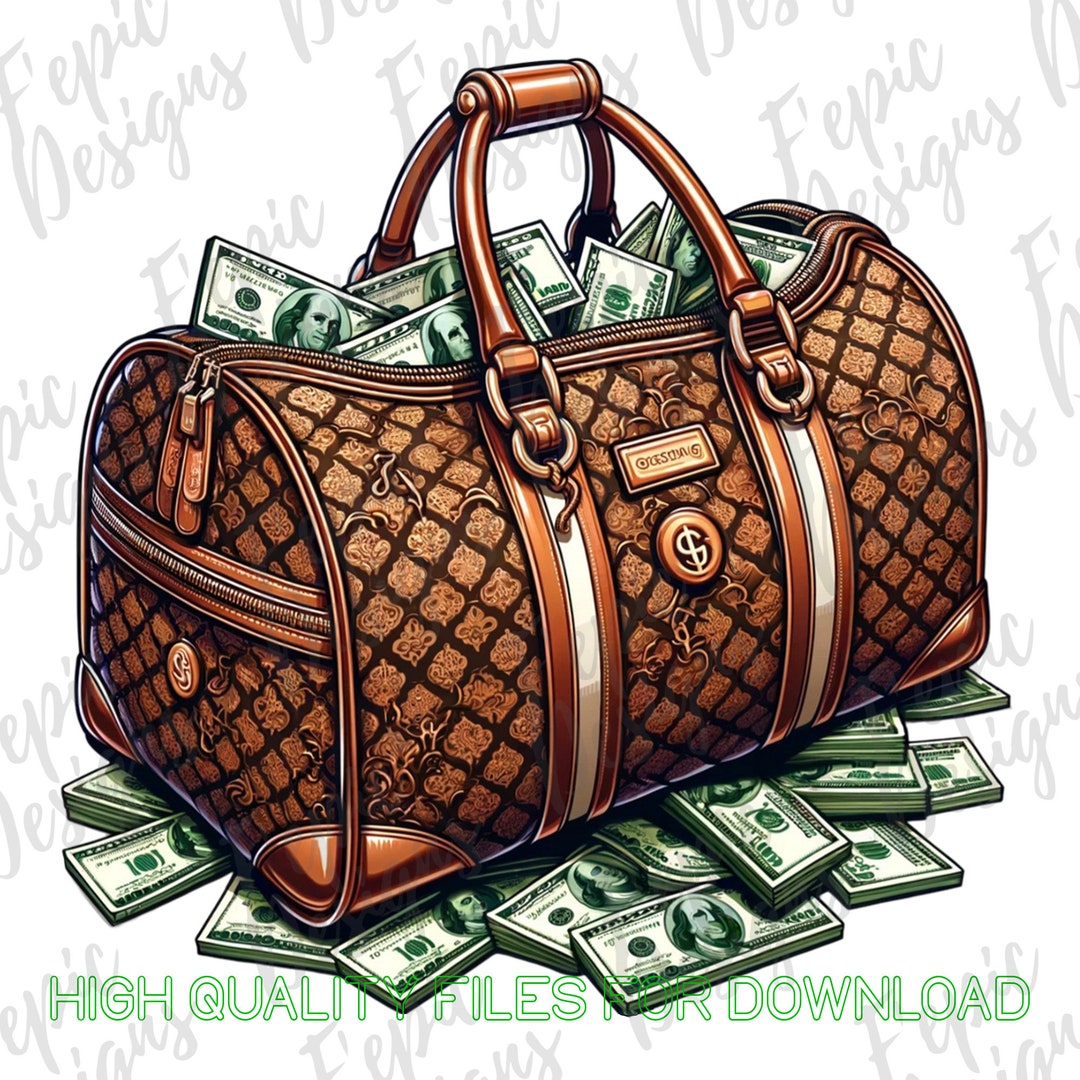 Money Bag Illustration Cartoon - Luxury Bag - Digital Download PNG ...