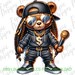 Hip Hop Female Rapper Teddy Bear Graffiti Cartoon - Digital Download ...