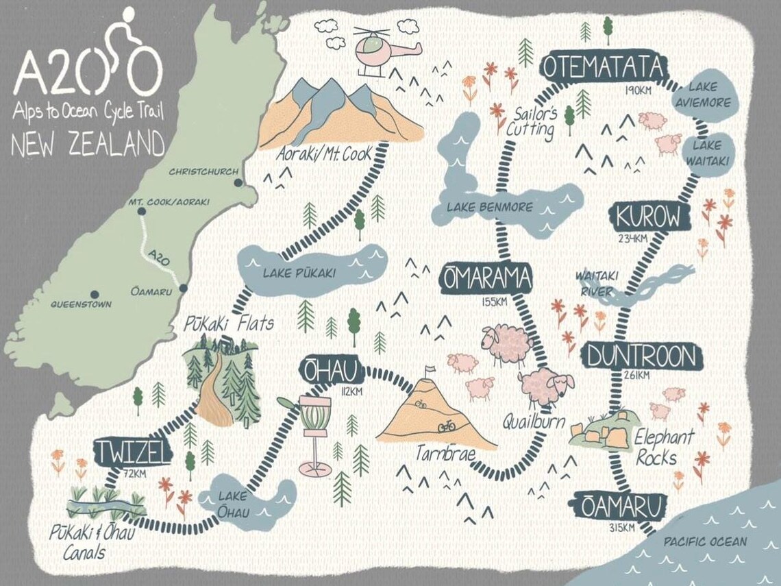 Custom Illustrated Map | Personalized Hand-drawn Map | Travel, Hometown ...