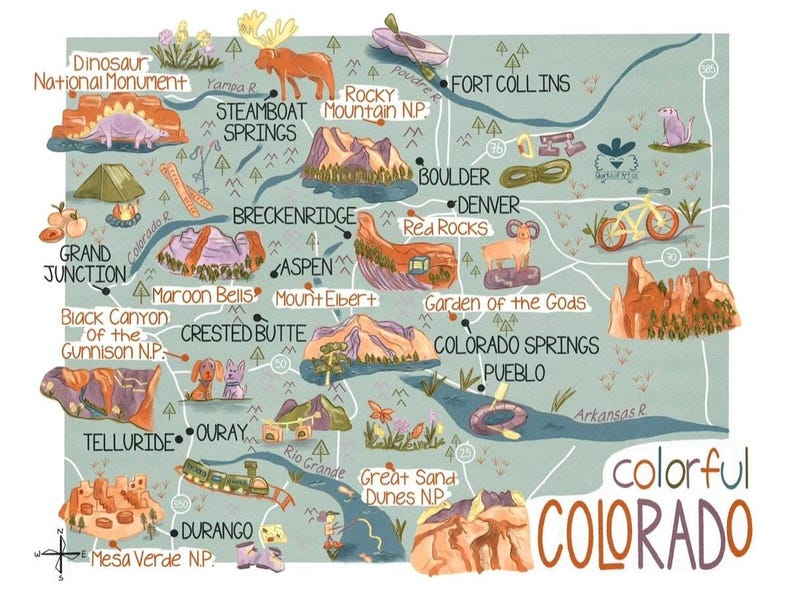 Custom Illustrated Map | Personalized Hand-drawn Map | Travel, Hometown ...