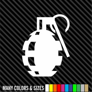 Hand Grenade Car, Window, WALL Decal , Military Army Sticker - Vinyl ...