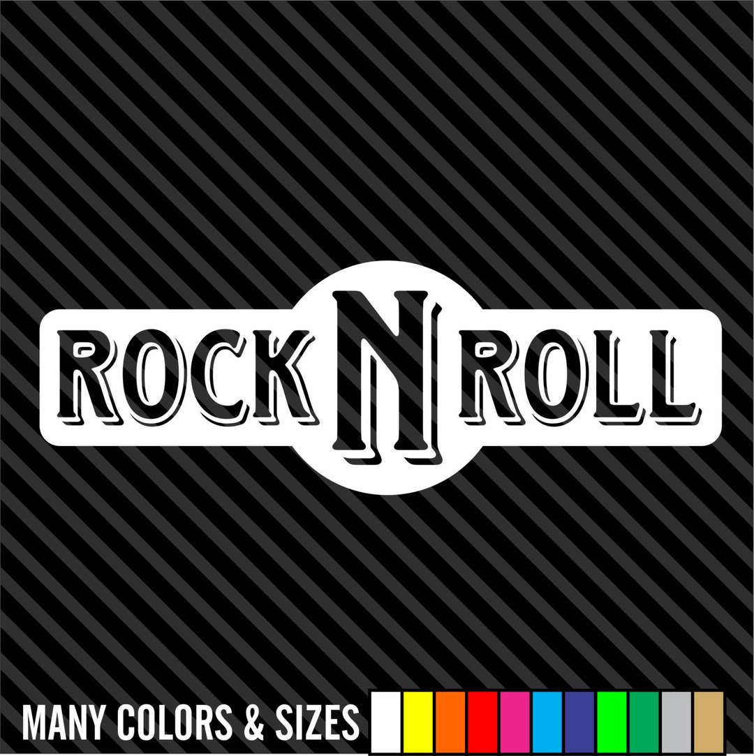 Rock'n'roll Decal Rock'n'roll Sticker R'n'r Guitar Decal Wall Art ...