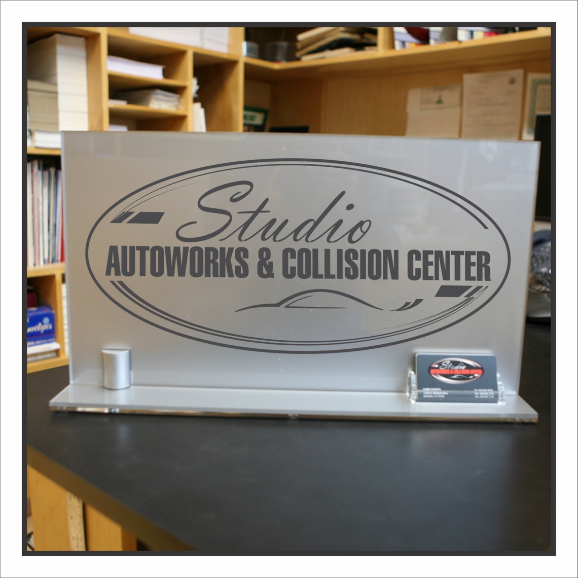 Personalized Office Front Desk Logo or Message Sign. Modern - Etsy