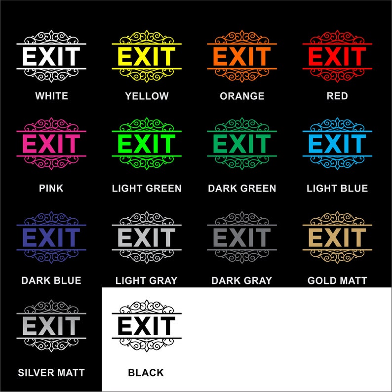 Exit Decal Sticker Business Sign Door Store Window Decal - Etsy