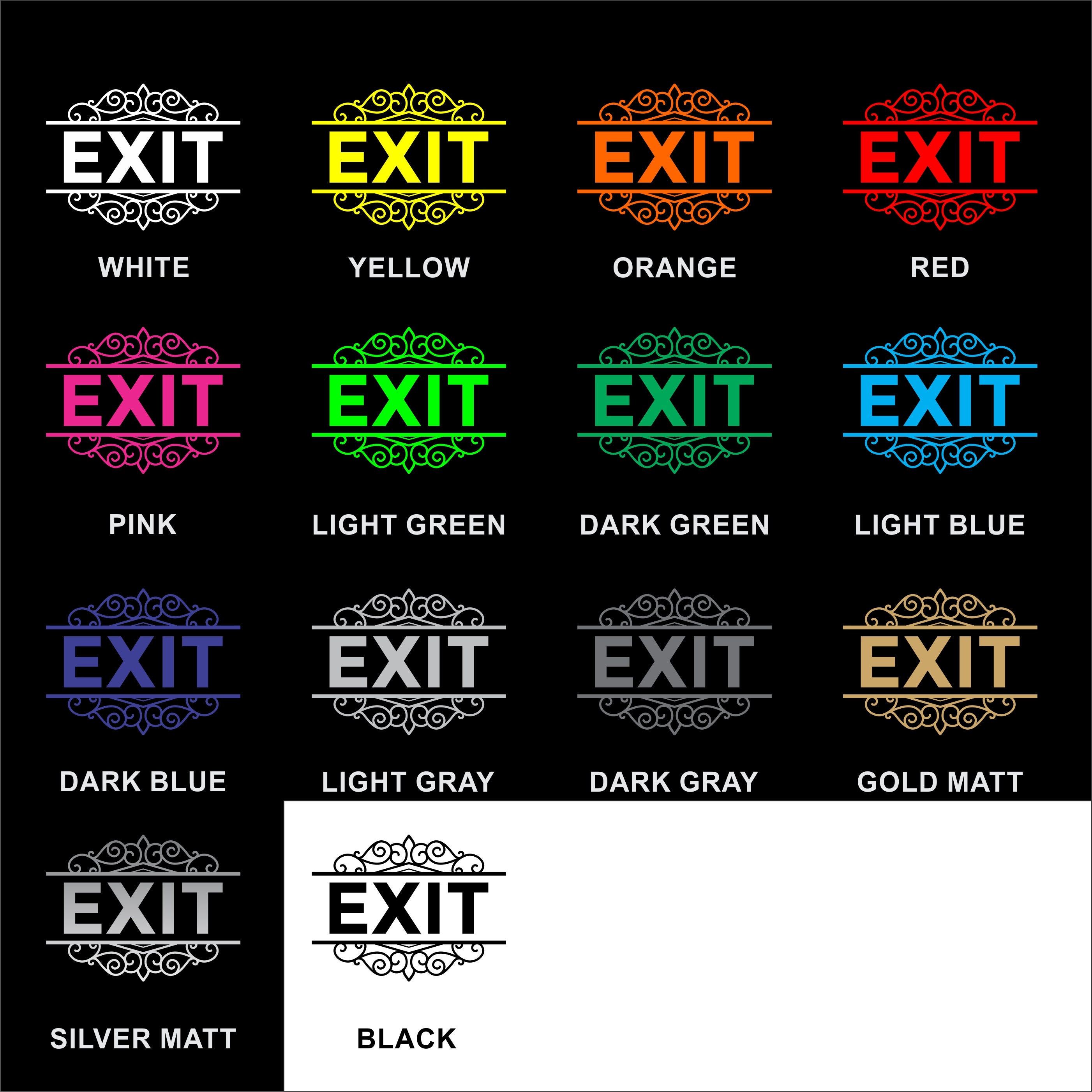 Exit Decal Sticker Business Sign Door Store Window Decal - Etsy