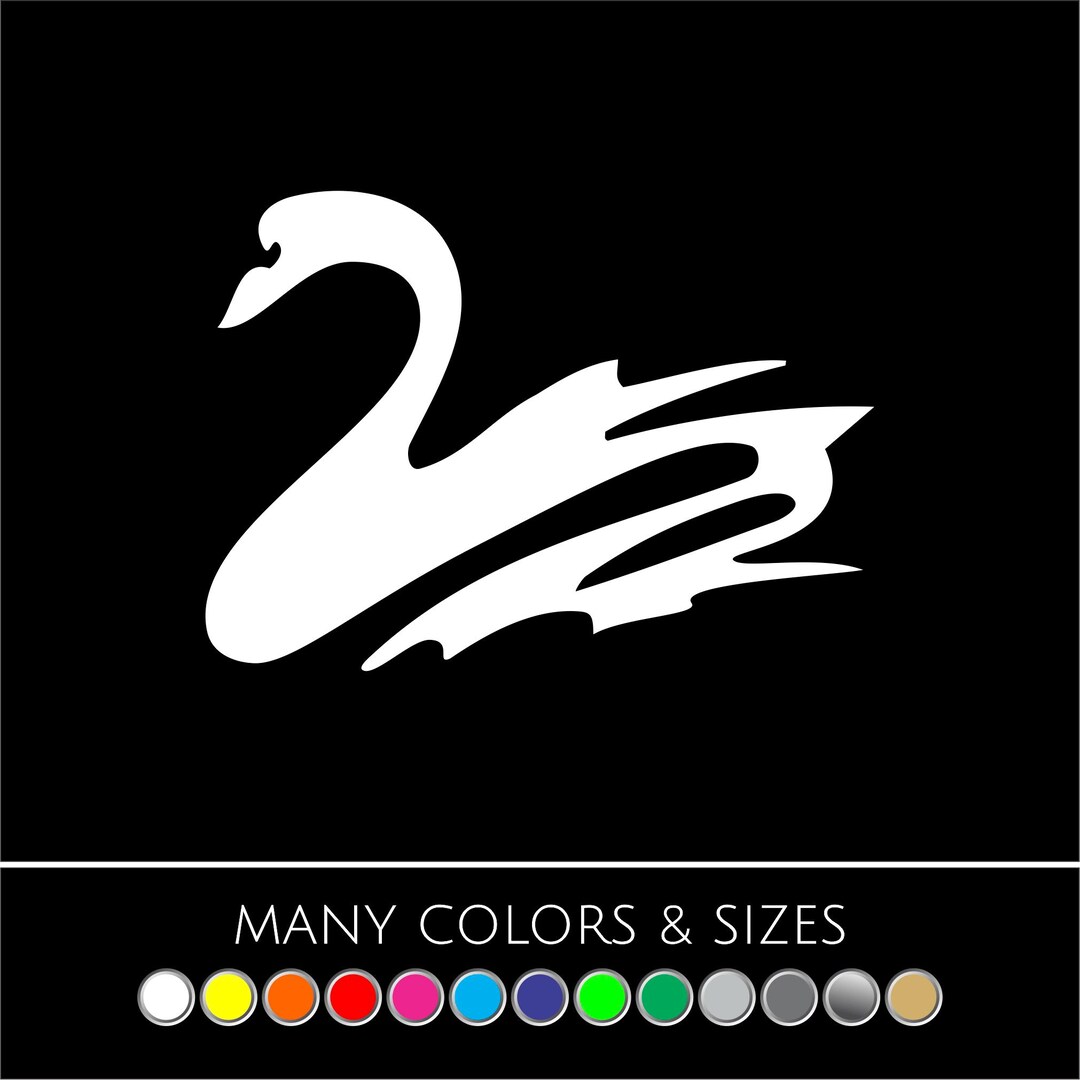 Swan Vinyl Decal – Swan Sticker for Car, Laptop, Tumbler – Die‑cut ...