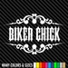 Biker Chick Decal Motorcycle Car Truck Window Laptop Vinyl | Etsy
