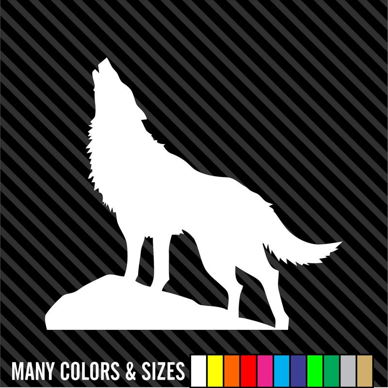 Howling Wolf Decal - Etsy