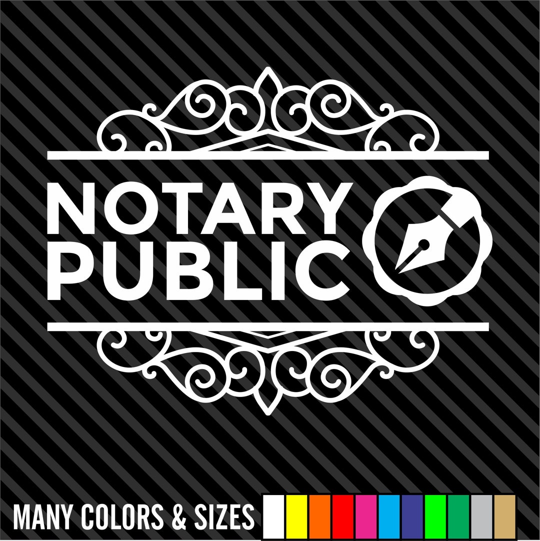 Notary Public Decal Sticker - Business Sign - Door Store Window Decal ...