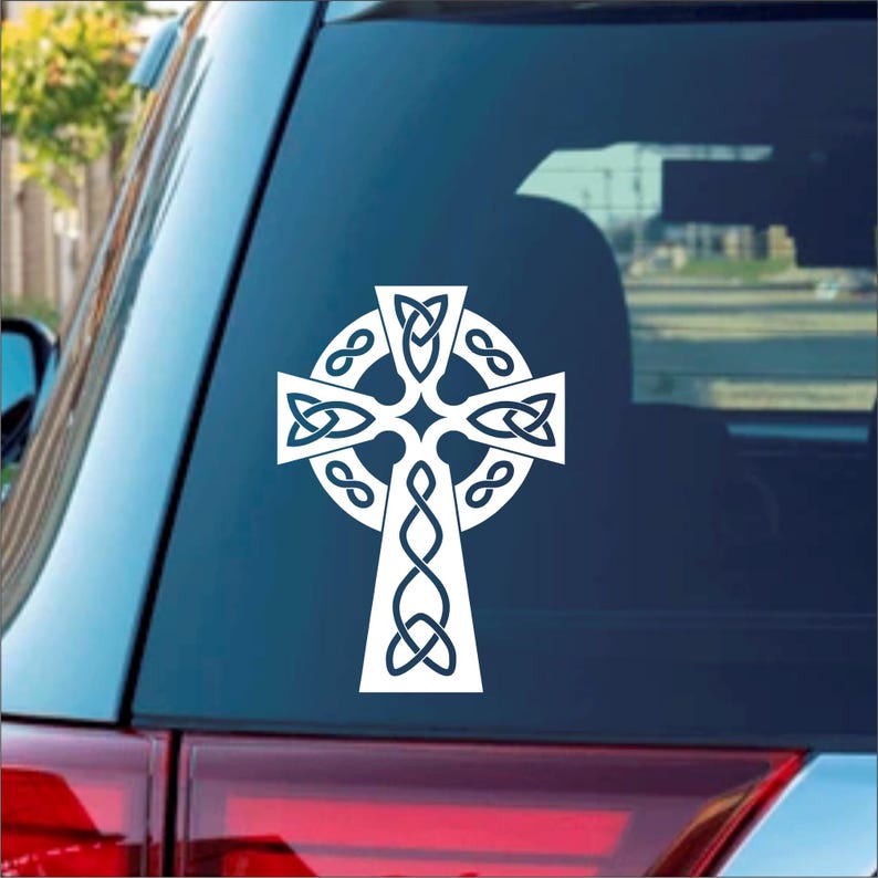 Celtic Cross Sticker - Vinyl Decal, Sticker, Car, Bumper, Knights ...