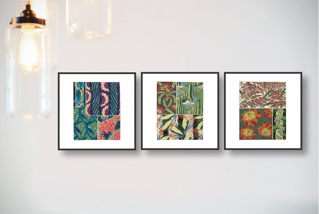 Vintage Floral Drawing Posters - Set of 3 Posters (high Quality Art ...