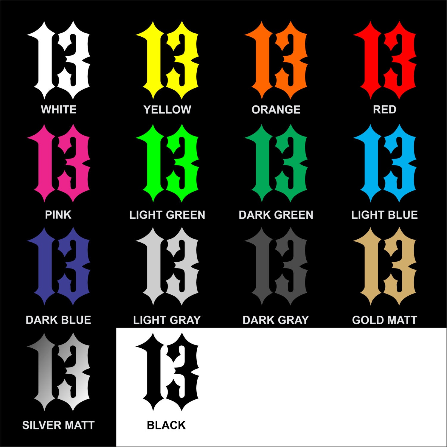 Lucky 13 Rockabilly Rat Rod Vinyl Decal Sticker JDM Drift - Etsy