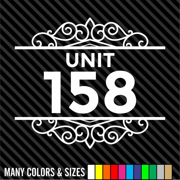 Unit Number Sign - Etsy