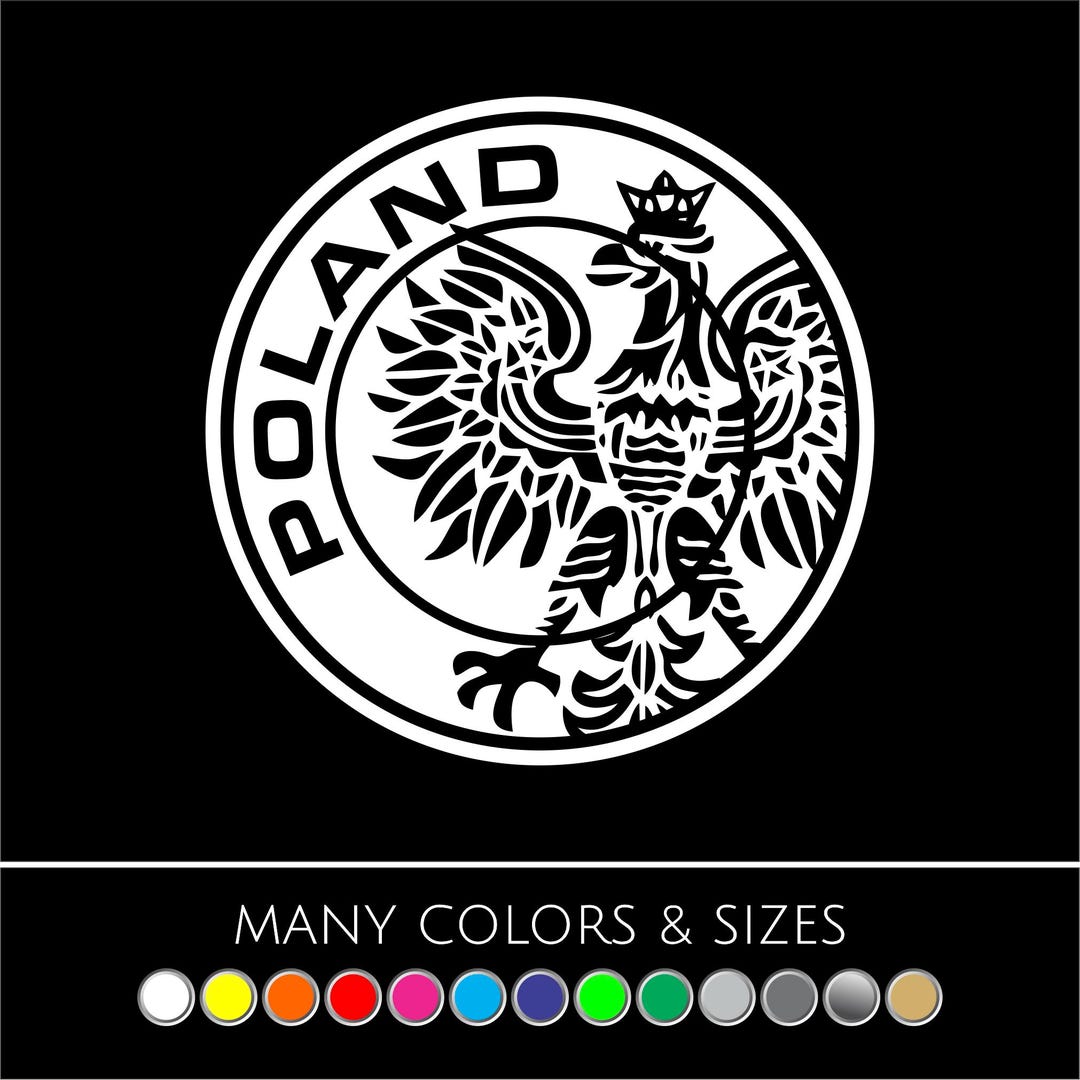 Poland Flag Vinyl Decal – Waterproof Polish Flag Sticker for Car ...
