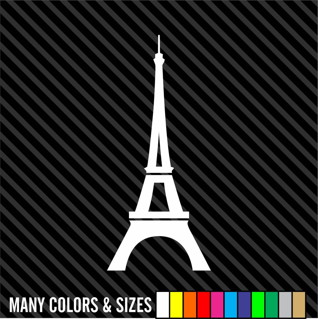 Eiffel Tower Decal - Car or Wall Vinyl Decal Sticker - Multiple Sizes ...