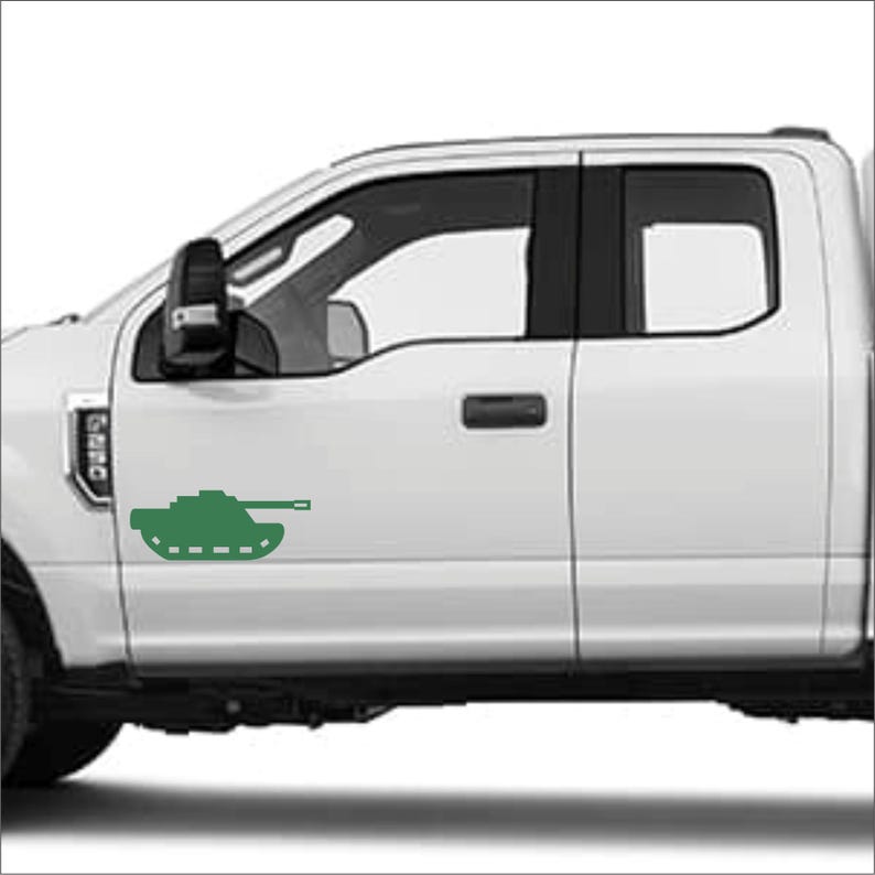 USA Tank Emblem Decal – Military Style Vinyl Sticker for Truck, Car ...