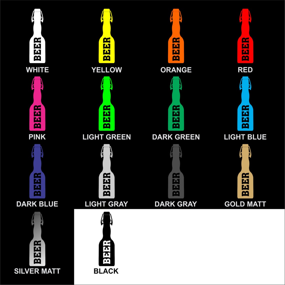 BEER BOTTLE Decal Sticker Car Decal Laptop Decal / Choose Size - Etsy