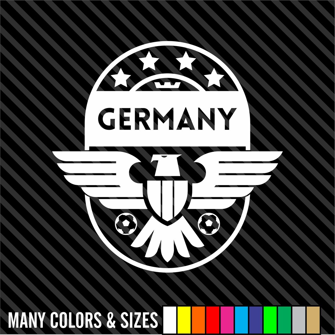 German Eagle Soccer Crest Deutschland Germany Flag Panzer Decal Sticker ...