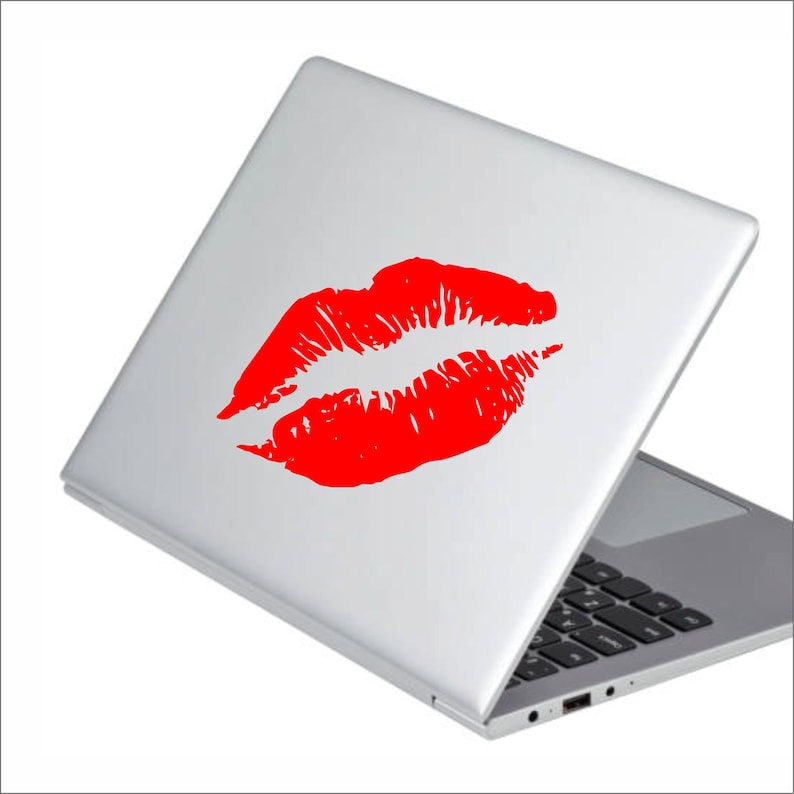Lips Kiss Decal Sticker – Car and Laptop Vinyl Decal – Many Colors and ...