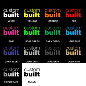 CUSTOM BUILT - Car Truck Suv Decal Sticker Cool Sports Car - Jdm Racing ...