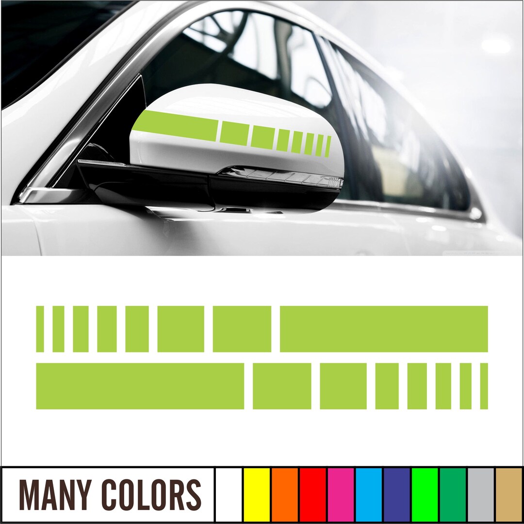 Set of 2 Car Side Mirror Auto SUV Vinyl Graphic Sticker Decal Stripe ...