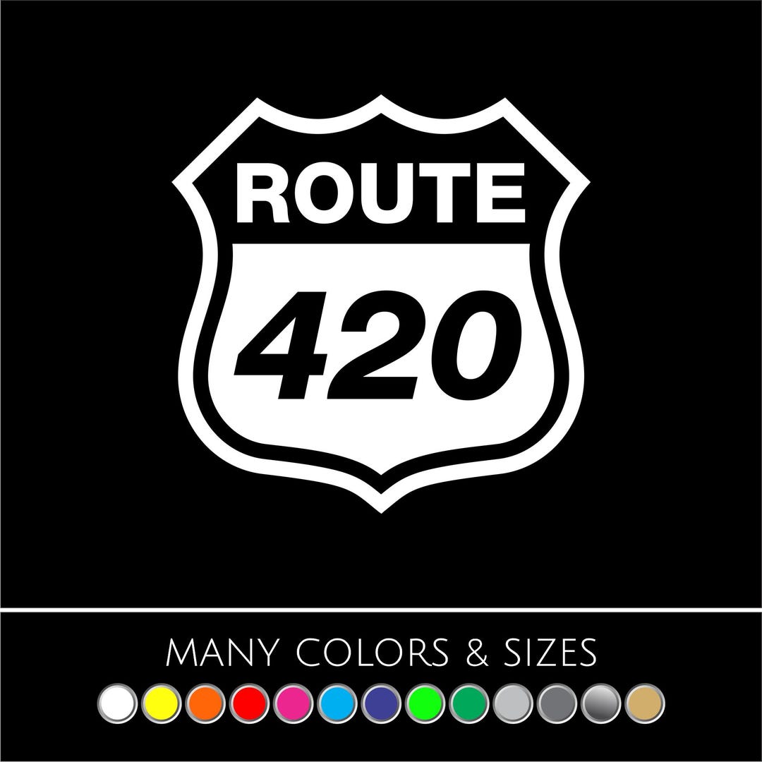 Route 420 Vinyl Decal • Historic Highway Sign Sticker for Car / Window ...