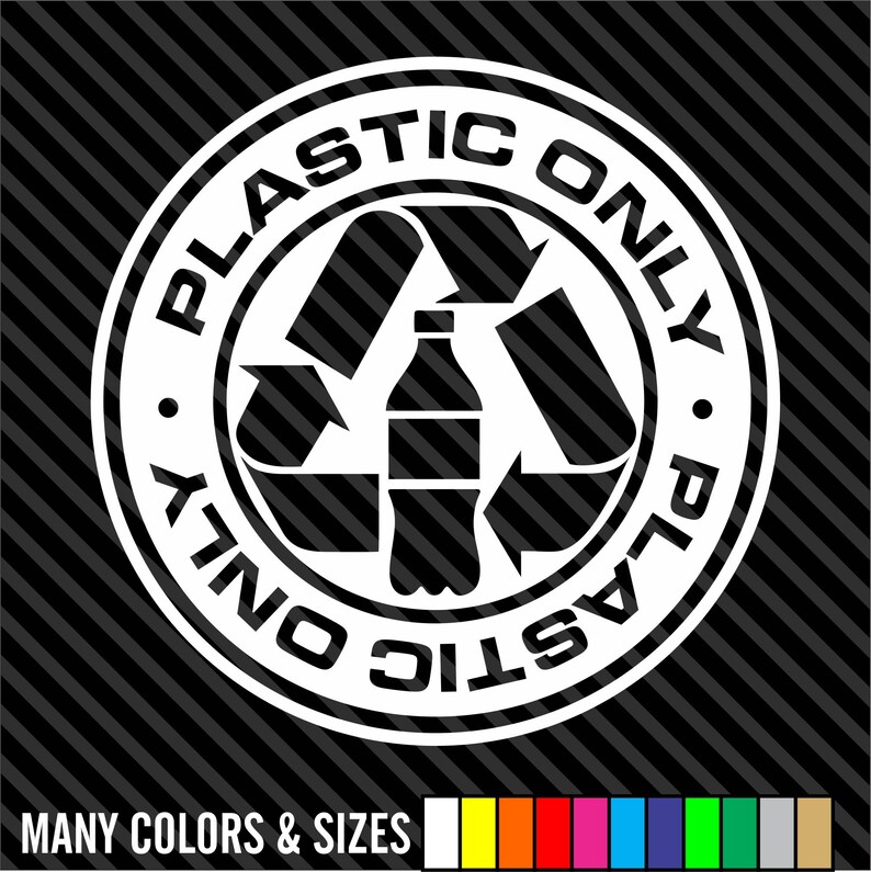 Plastic Recycling Decal Sticker E-cycle Home & Office Use - Etsy