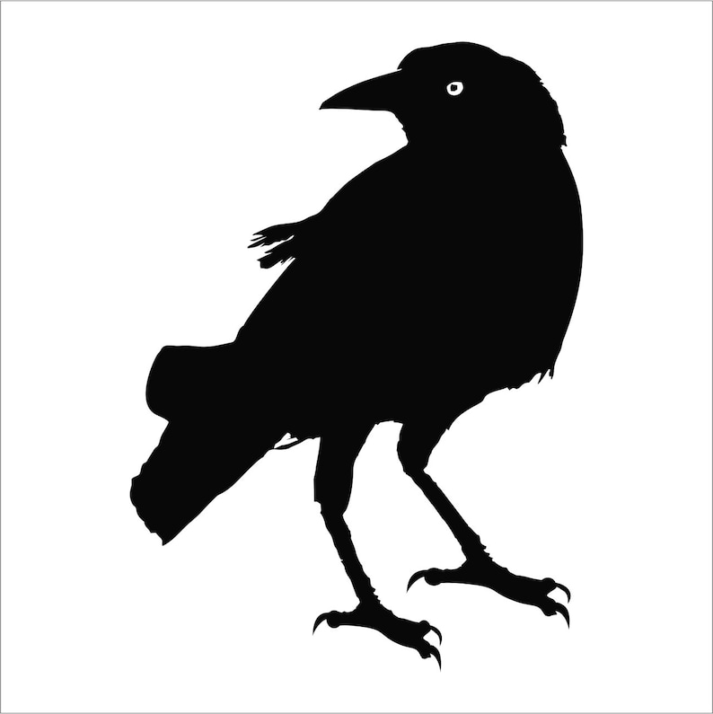 Crow Raven Blackbird Decal Sticker Car Decal Laptop Decal Etsy