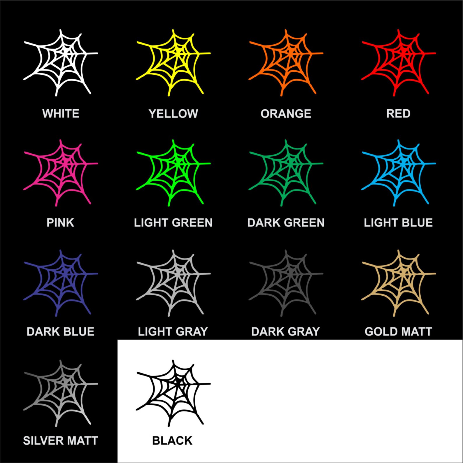 Spider Web Window Die Cut Decal Sticker Vinyl Car Many | Etsy