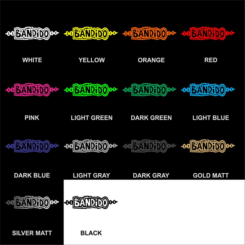 Bandido Bandit Sticker Car Decal Laptop Decal Choice of - Etsy