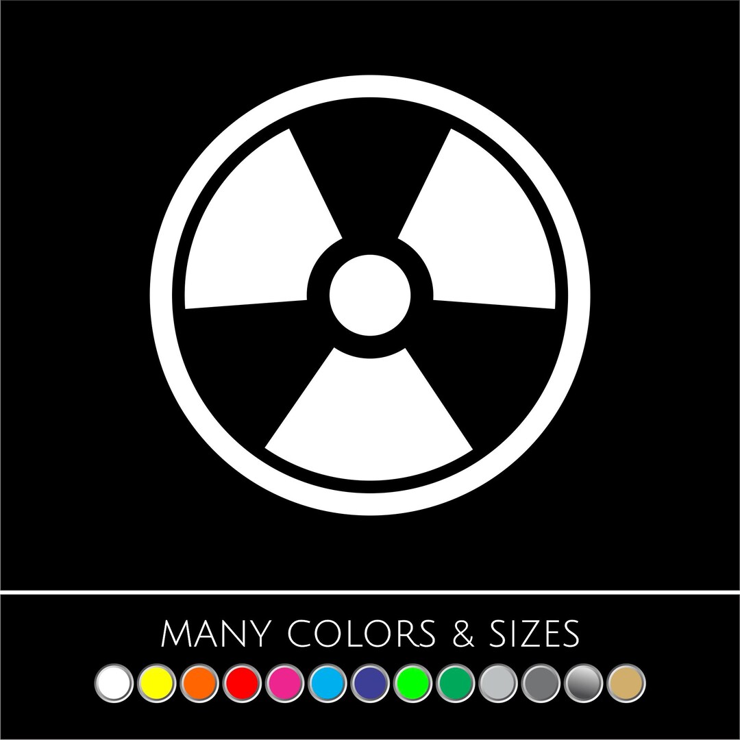 Nuclear Radiation Decal • Warning, Biohazard Symbol, Vinyl Sticker ...