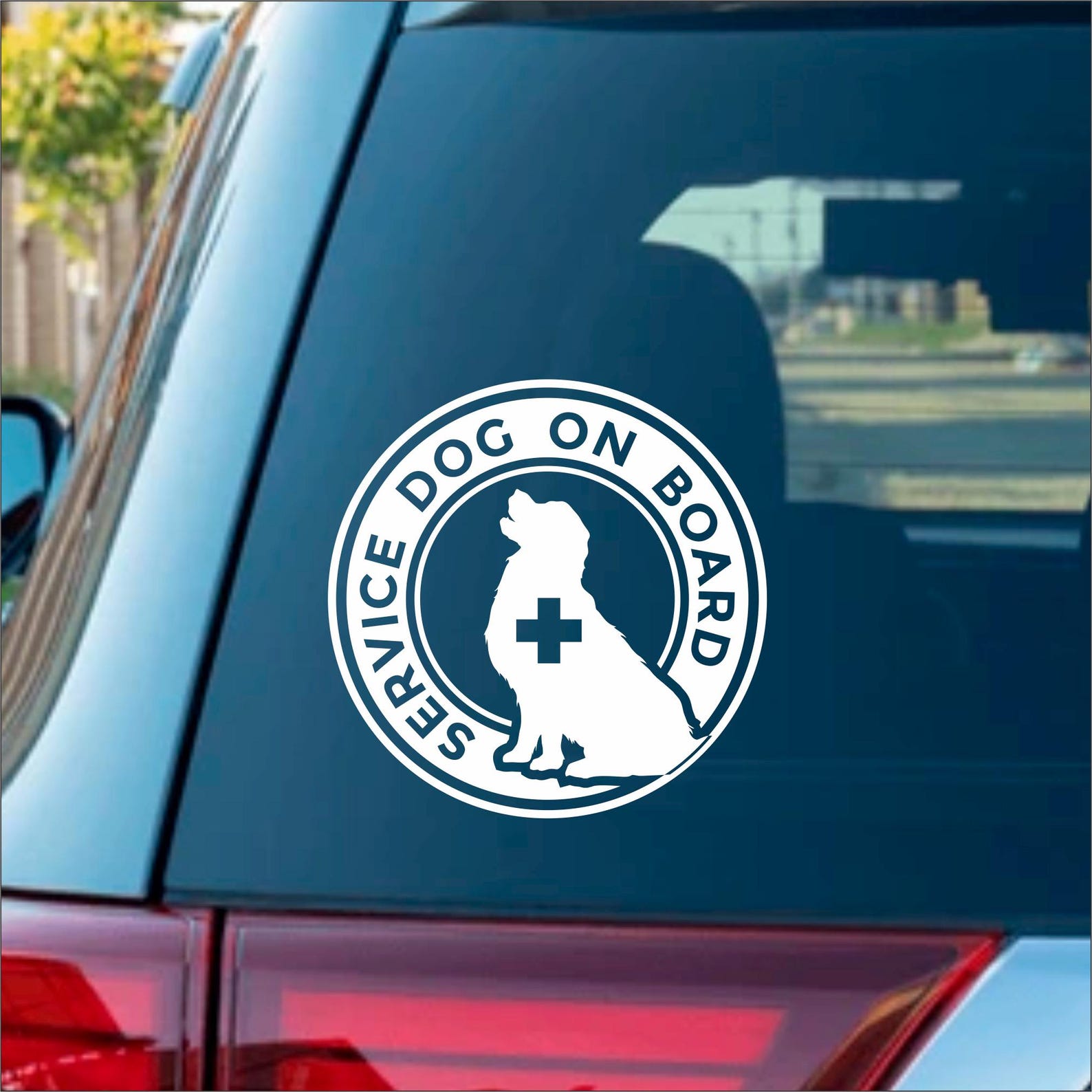 Service Dog on Board Vinyl Decal – Waterproof “service Dog on Board ...