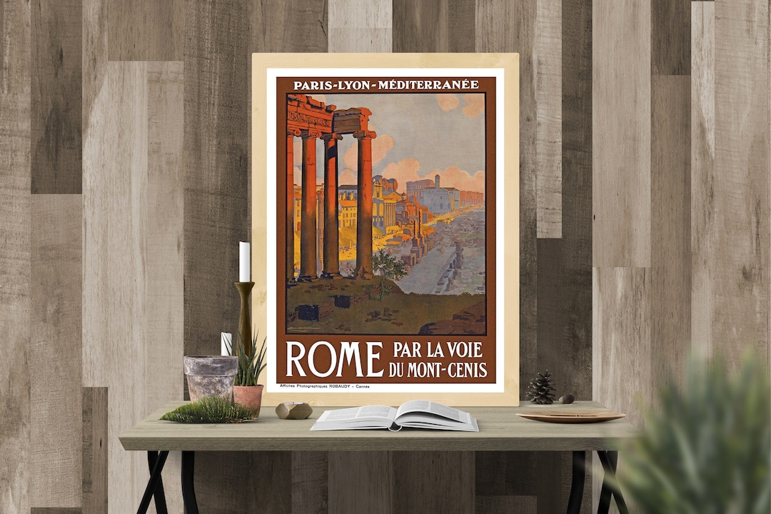 Vintage Travel Poster Rome high Quality Art Print Multiple Size Options ...