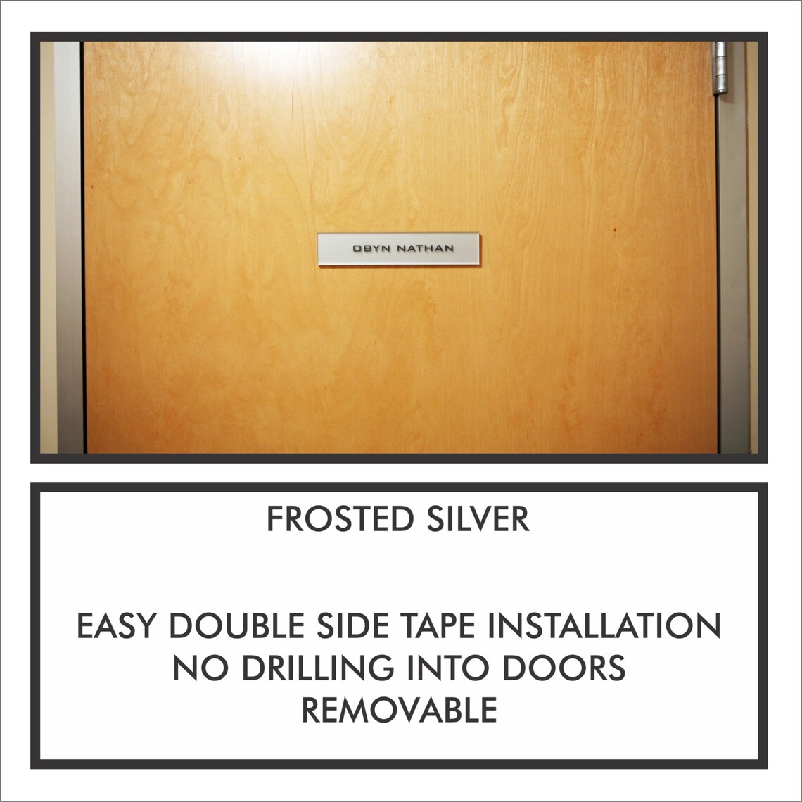 Personalized Office DOOR SIGN Name Plate. Easy Installation No - Etsy