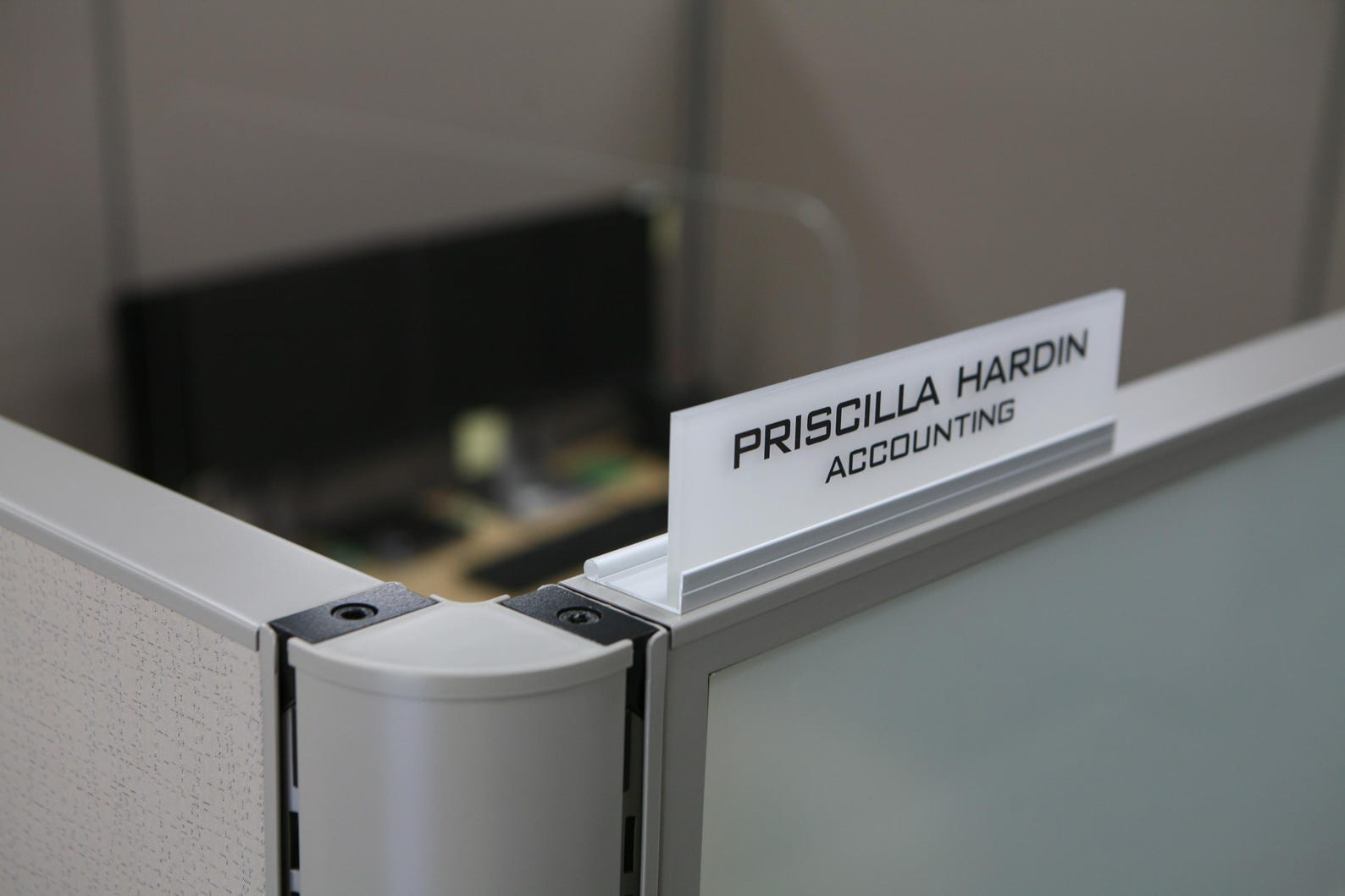 Modern Personalized Office Cubicle Name Plate & Sign - Frosted White - Etsy