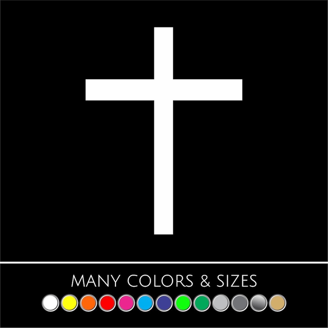 Christian Latin Cross Sticker - Car, Window, Computer, Decal, Sticker ...