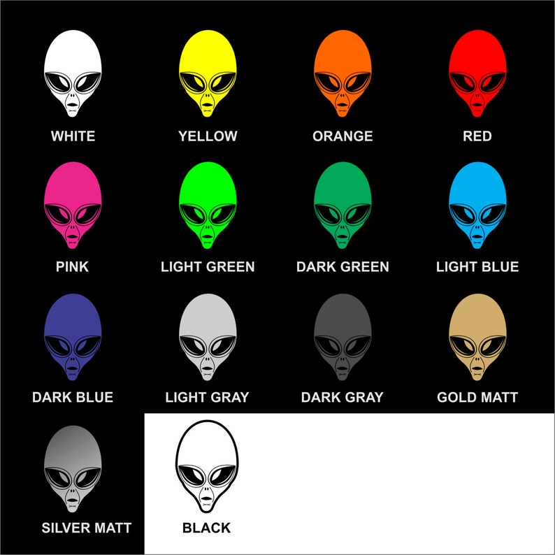 ALIEN Decal Sticker Car Decal Laptop Decal Choice of Colors | Etsy