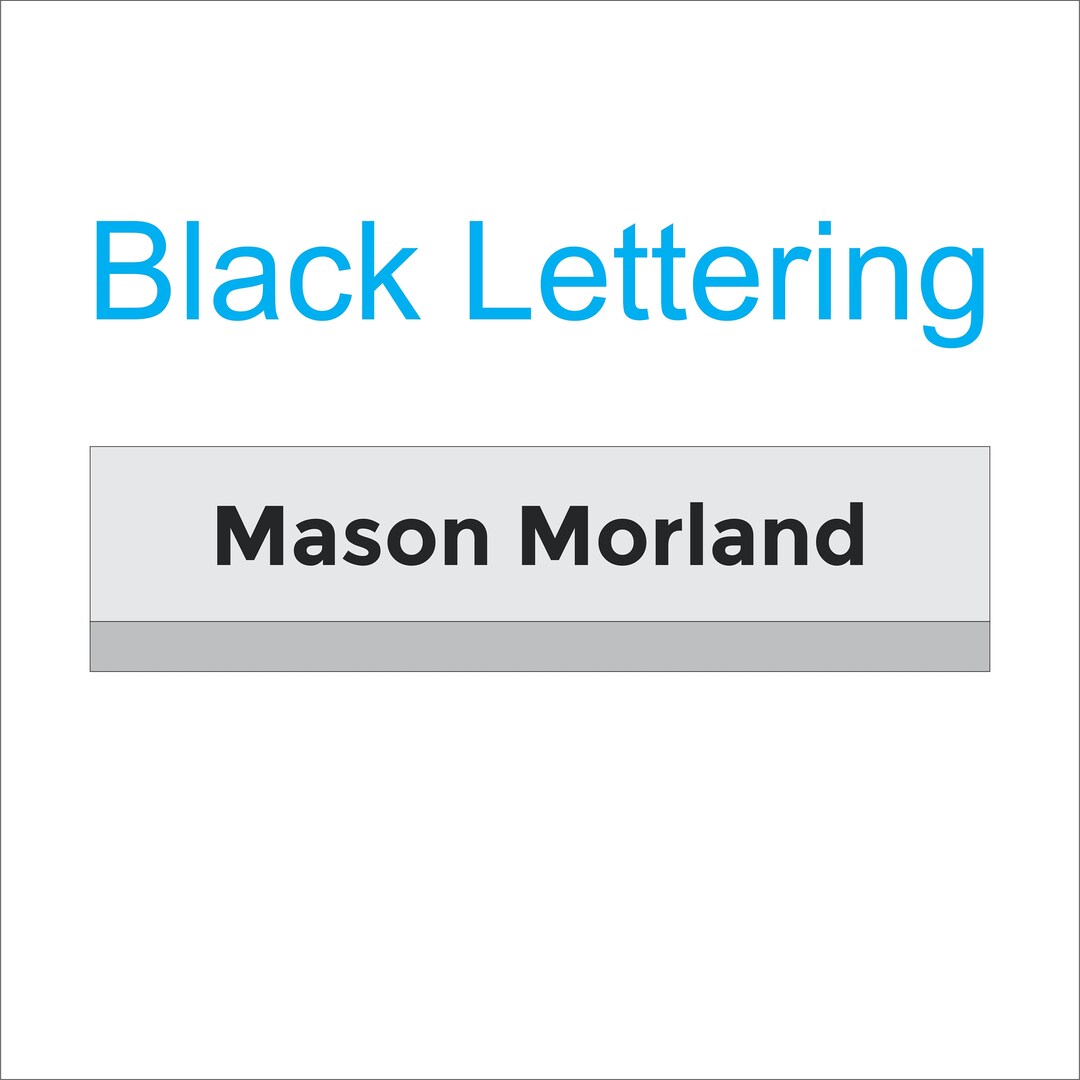 Replacement Cubicle Name Plate Frosted Silver BLACK - Etsy