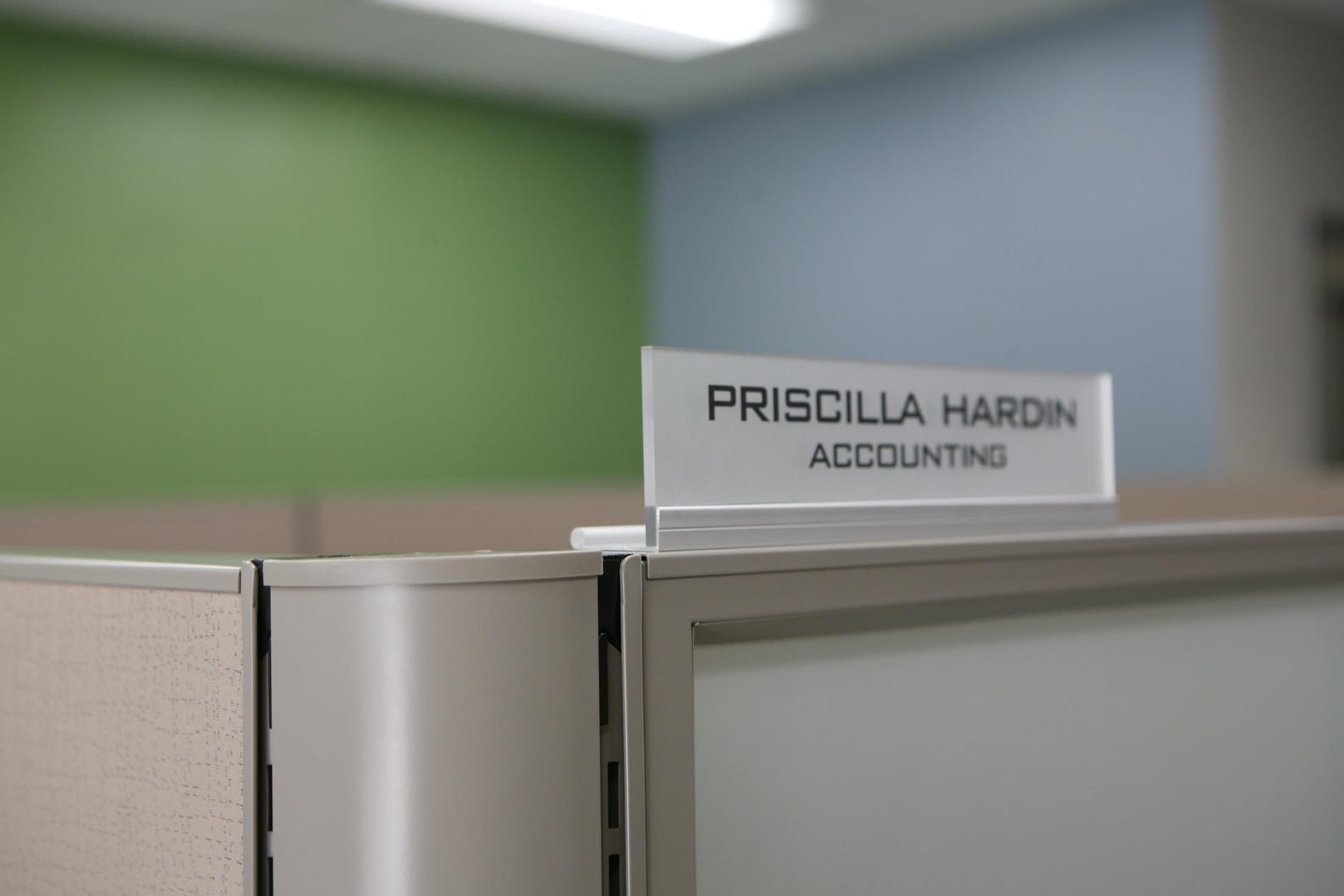 Modern Personalized Office Cubicle Name Plate & Sign - Frosted ...