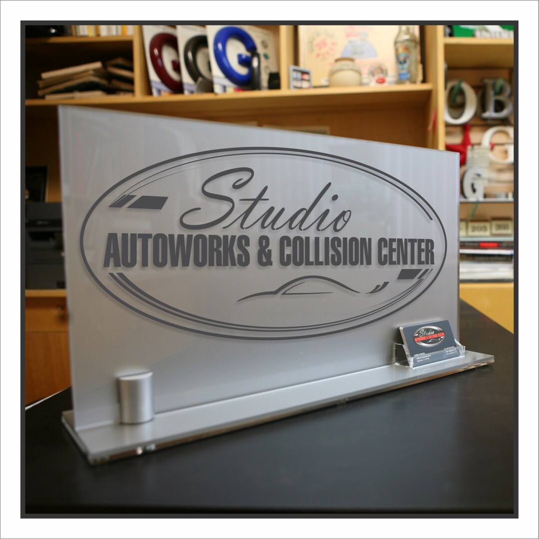 Personalized Office Front Desk Logo or Message Sign. Modern Look With ...