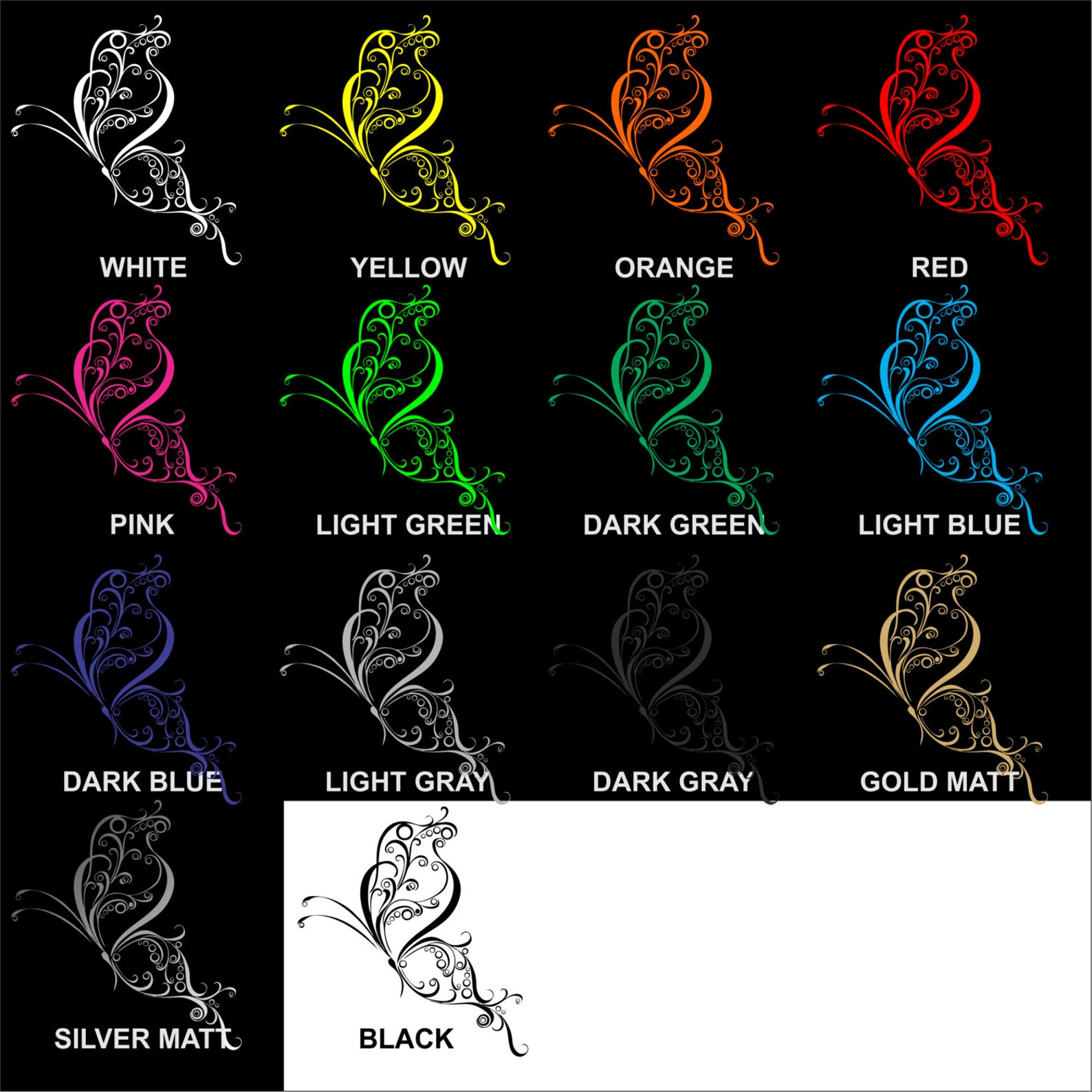 Butterfly Vinyl Car Decals Sticker Graphics Choice of Sizes - Etsy