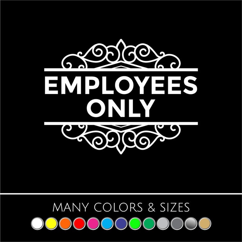 Employees Only Sign - Etsy