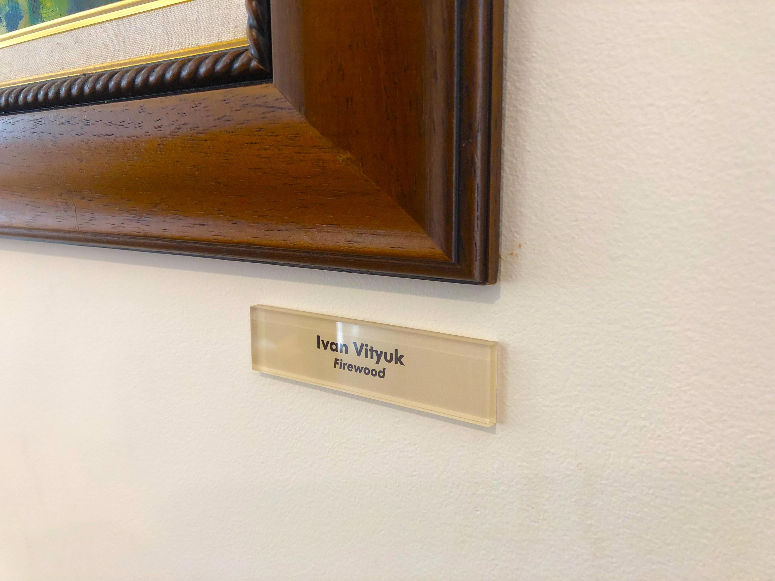 Custom Gallery Wall Label – Personalized Picture / Artwork Name Tag – 1 ...
