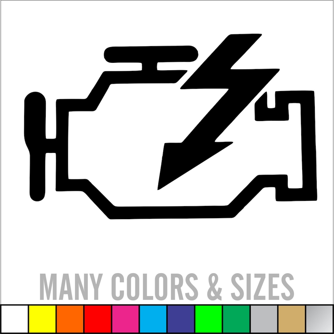 Check Engine Light, Wall, Window, Car Truck JDM Sticker Decal - Colors ...