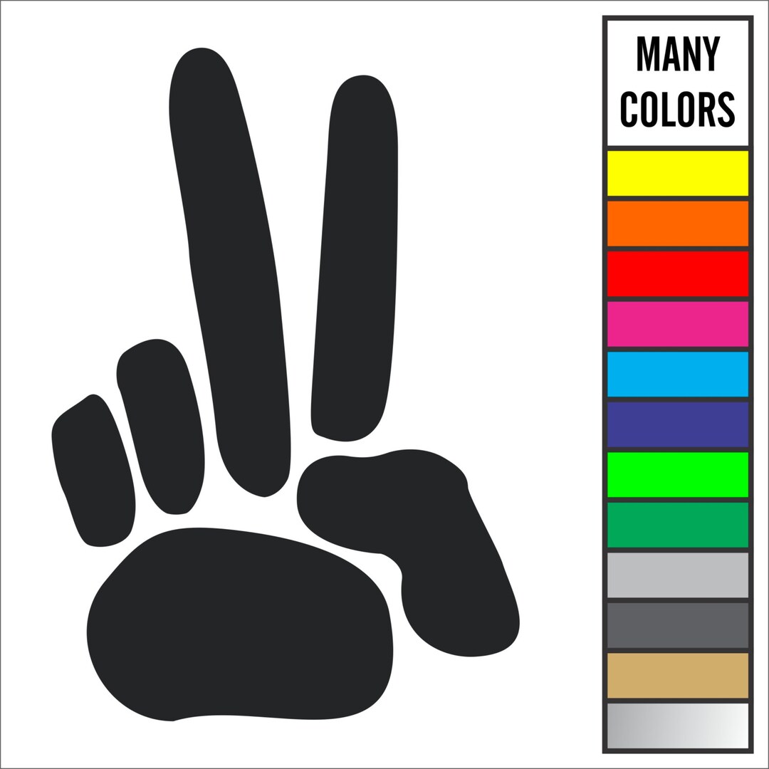 PEACE SIGN Hand Vinyl Decal Car Window Bumper Sticker Peace Symbol - Etsy
