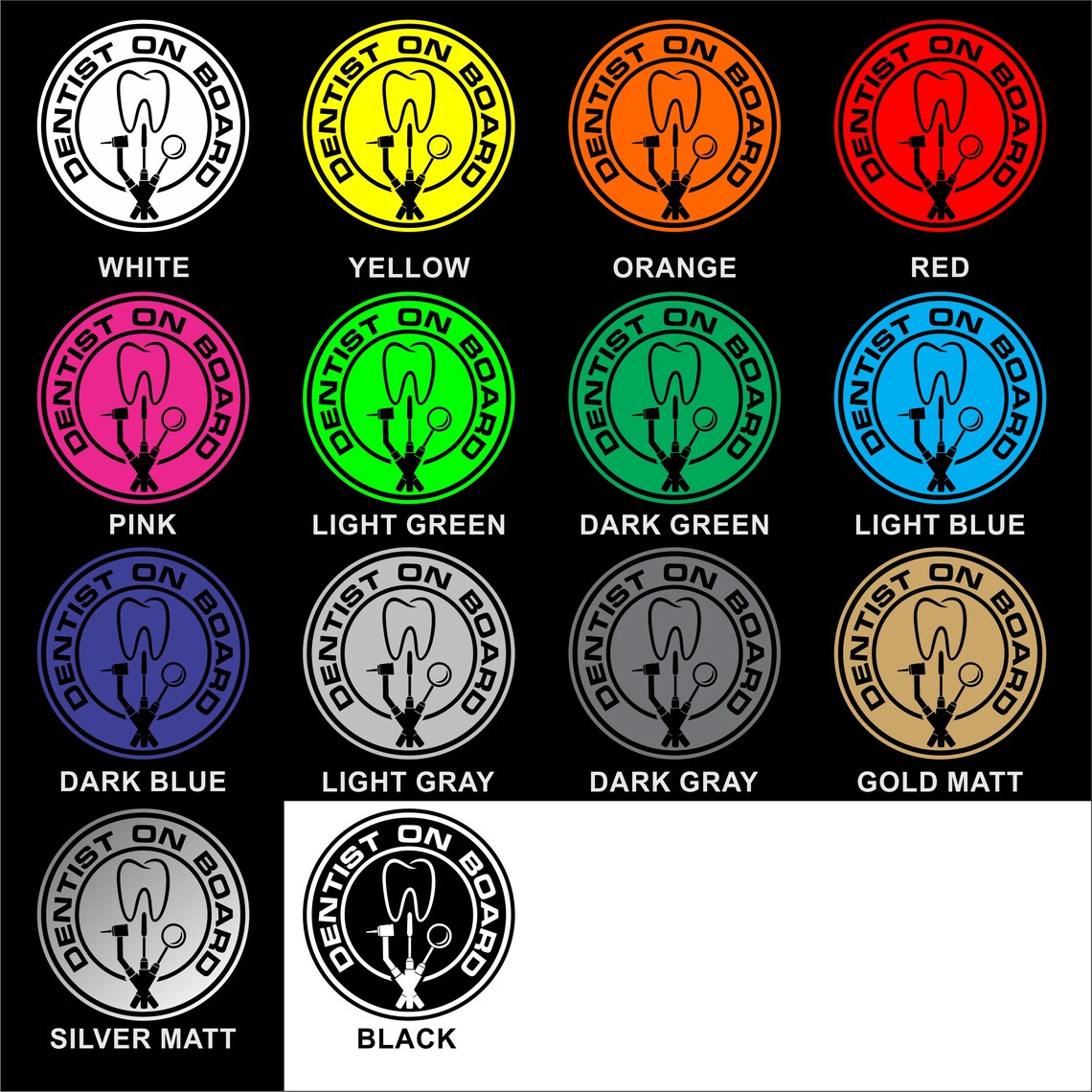 Dentist on Board Vinyl Decal Bumper Sticker Hygienist Dentist - Etsy